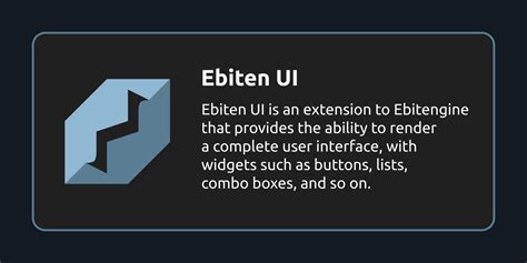 Github Ebitenui Ebitenui User Interface Engine And Widget Library For Ebitengine