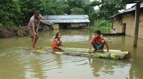 Flood Scene Deteriorates Assam Times