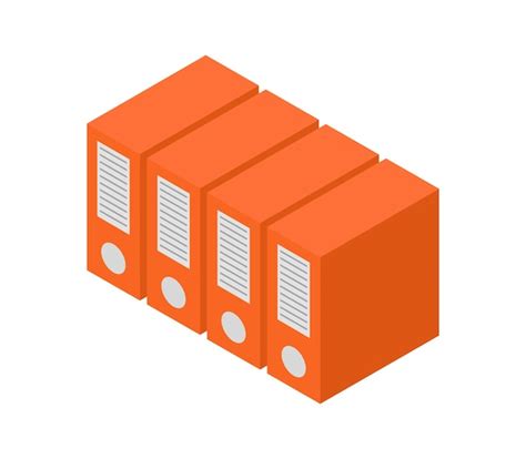 Premium Vector Isometric Binderoffice 3d Binder Archive Folder Document File Paper