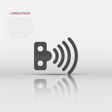 Motion Sensor Icon In Flat Style Sensor Waves Vector Illustration On