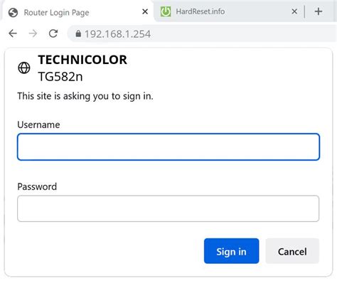 TECHNICOLOR TG582n Default Login How To HardReset Info