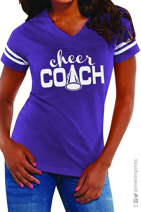Glitter Cheer Coach Womens Shirt Cheer Coach Bling Vneck Etsy