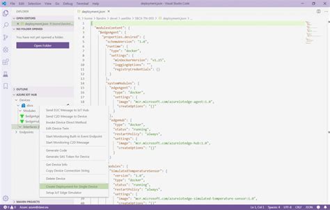 Sbcx Tn Deploying Modules To Azure Iot Edge Enabled Sbcx With Visual Studio Code Dave