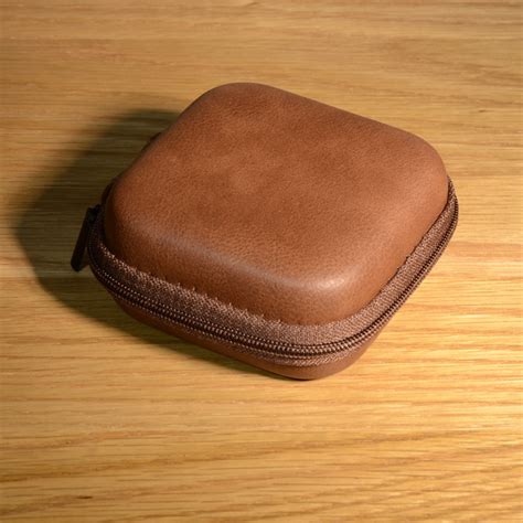 Retro Earphone Case Pu Leather Storage Box Portable Earbus Data Cable