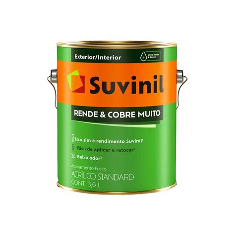 Tinta Acrílica Fosco Rende Cobre Muito Suvinil L Navac Tintas