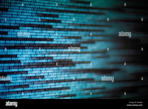 Cyberspace Data Transfer Concept Blue Binary Code Computer Computer