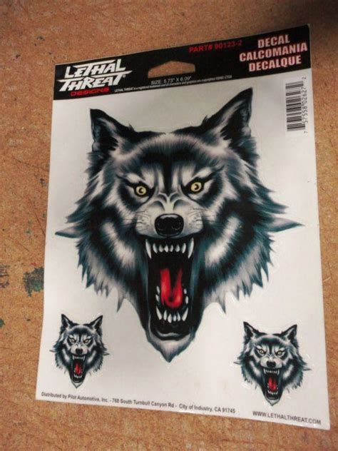 Buy Lethal Threat Wolf Head Decal Sticker 6 X 8 Free Shipping In