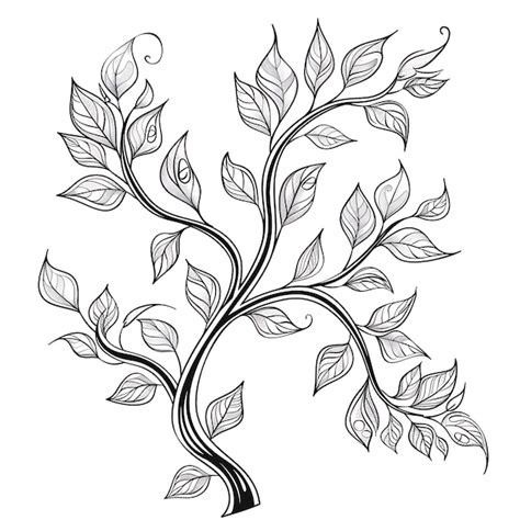 Tree Drawing Leaves Images Free Download On Freepik