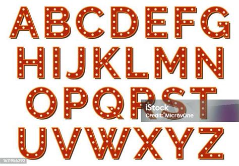レトロな電球の文字白い背景にビンテージ電灯フォント イルミネーションのベクターアート素材や画像を多数ご用意 イルミネーション