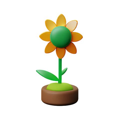 Selvagem Flores 3d Renderização ícone Ilustração 28857554 Png