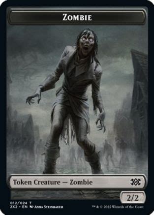 Zombie Phyrexian Golem Double Sided Token Double Masters 2022