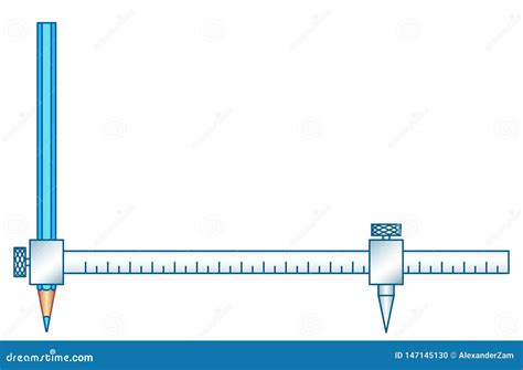 Compass With Ruler Stock Vector Illustration Of Compasses 147145130