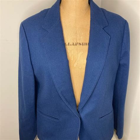 Pendleton Jackets And Coats Vintage Classic Blue Pendleton Blazer