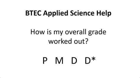 Btec Applied Science Help How Grades Are Calculated Youtube