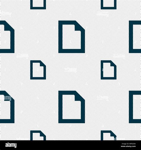 Text File Document Icon Sign Seamless Pattern With Geometric Texture Vector Illustration Stock