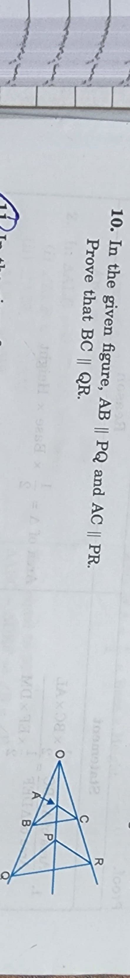 10 In The Given Figure ABPQ And ACPR Prove That BCQR Filo