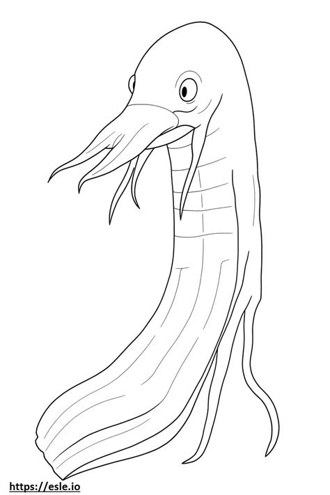 Hagfish Full Body Coloring Page