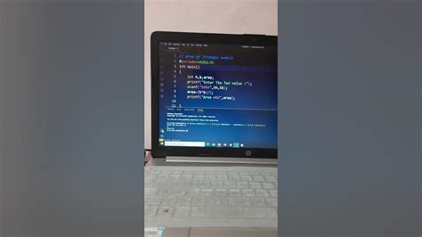Area Of Triangle Program In C Language Cprogramming Youtube