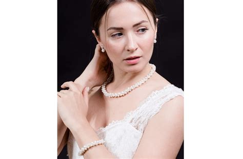 Braided White Multi Strand Freshwater Pearl Necklace 6mm Pearl Rack