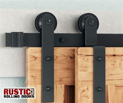Low Profile Single Track Bypass Barn Door Hardware Kit Bypass Barn