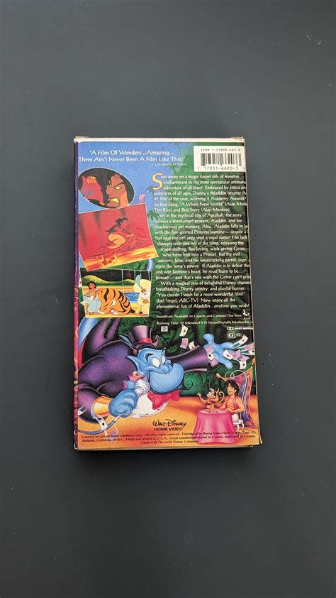 Aladdin Vhs Tape Walt Disney Classics Diamond Edition Vintage