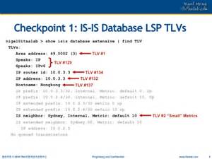 JUNOS IS IS链路状态数据库LSP TLVs类型描述 Part1 JUNIPER JUNOS CISCO IOS 互联路由
