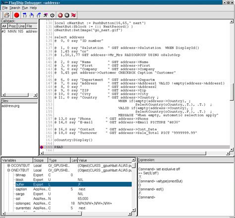 Visual FlagShip Debugger Screenshot