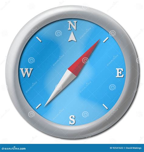 Compass In Blue Stock Illustration Illustration Of Direct 92541622