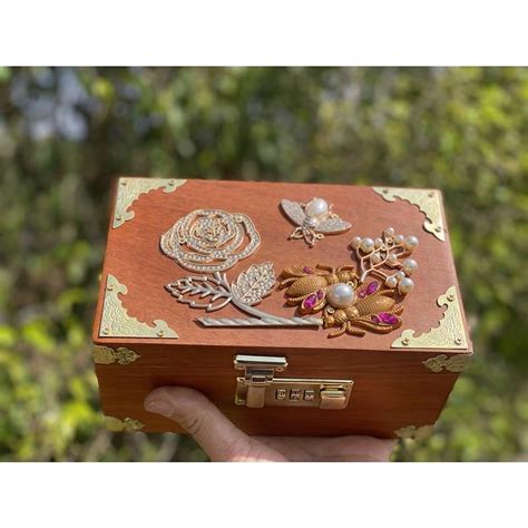 Hộp đựng Tiền Trang Sức Gỗ Hương Trang Trí Bàn Làm Việc Tiki