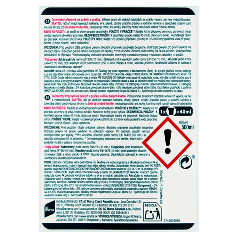 Sanytol dezinfekcia na bielizeň biele kvety 500 ml profizoo sk