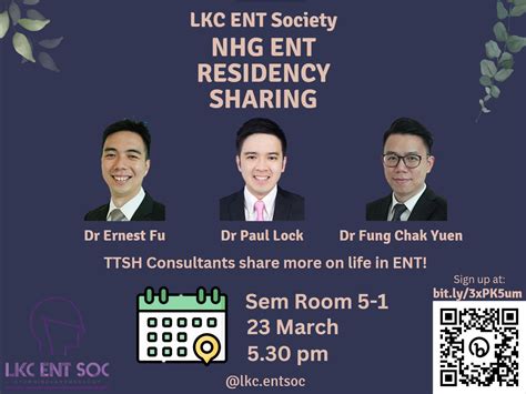 Annual Nhg Ent Residency Sharing Lkcmedsoc
