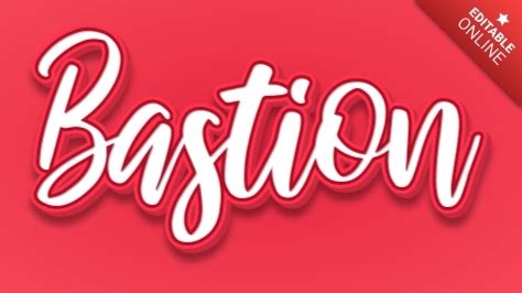 Bastion Red Love D Text Effect Generator