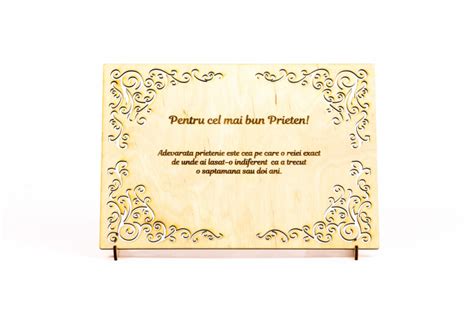 Diploma Personalizata Din Lemn Pentru Cea Mai Bun Prieten Carte
