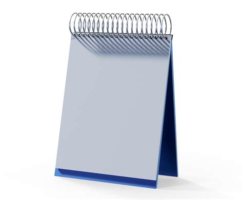 Premium Photo White Small Diary Clipped Notebook 3d Illustration 3d Render