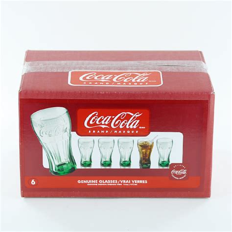 16 Oz Libbey Glassware Green Coca Cola Flared Glass