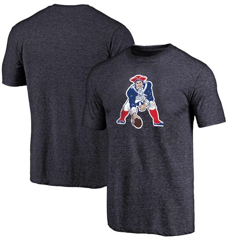 Nfl Pro Line New England Patriots Navy Throwback Logo Tri Blend Short