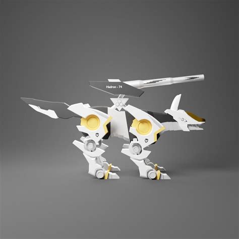 wolf robotics model with military weapon 3d model rigged cgtrader