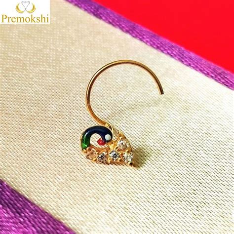 Golden 14k Npw125 Ladies Gold Nose Pin At ₹ 1750piece In Rajkot Id