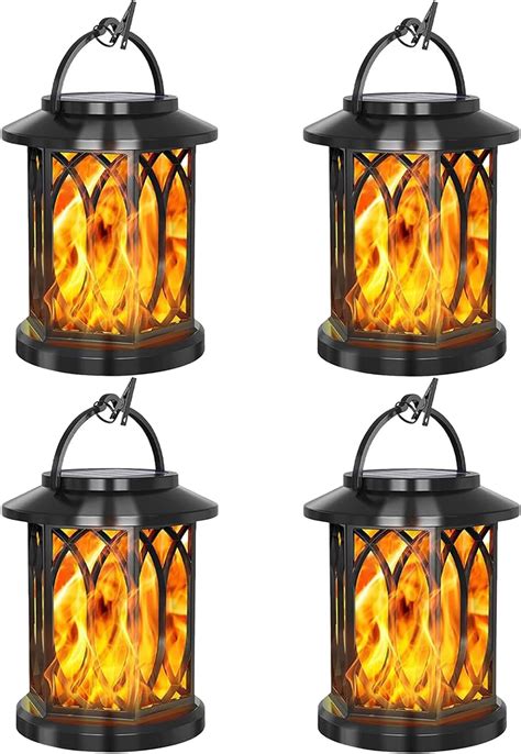 Youngpower Solar Flickering Flame Lantern Outdoor Lights Waterproof