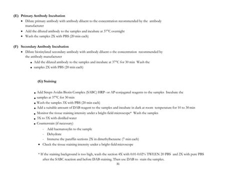 Immunohistochemistry IHC Protocol PPTX