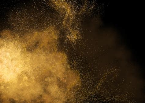 Dust Particle Effects Abstract Light And Shadow Special Effect Gold Background Psd Free