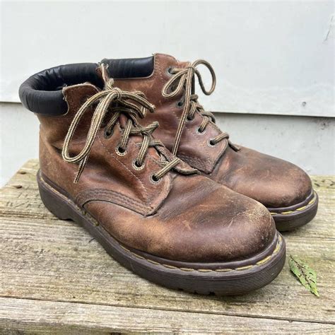 Dr Martens Dr Doc Martens 6 Eyelet Brown Lace Up Boots Made In England