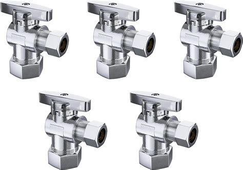Purageir 5 Pack Angle Stop Valve 12 In Nom Compression X