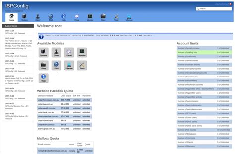 ISPConfig Free Hosting Control Panel HostOnNet