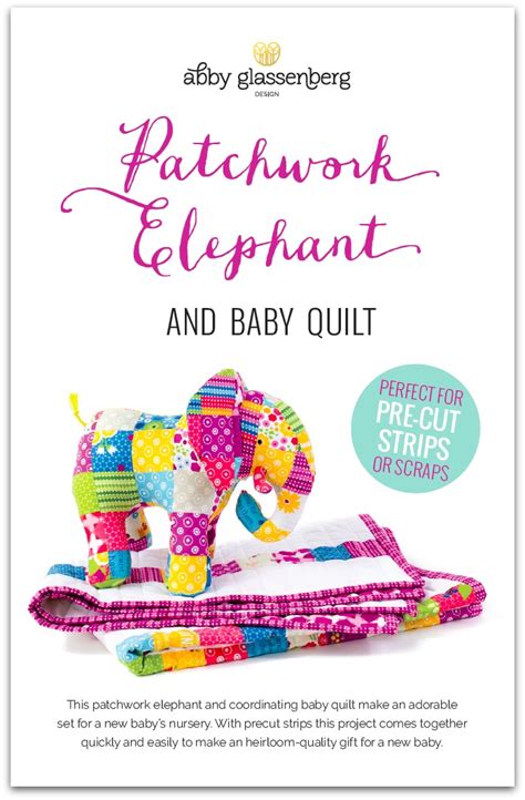 Patchwork Elephant And Baby Quilt Print Pattern Whileshenaps Com