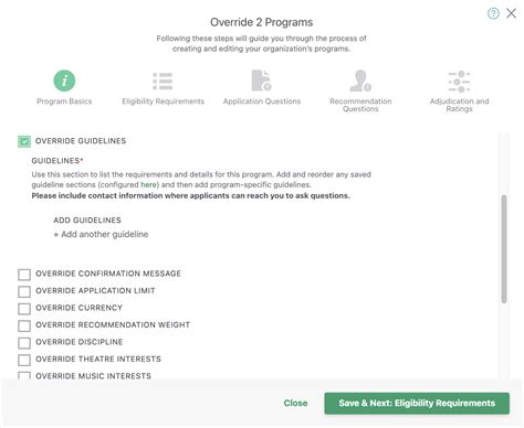 how do i update a program s guidelines acceptd guides and tutorials