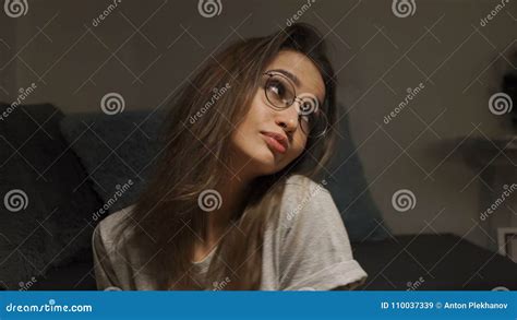 Girl Is Shaking Her Head Stock Video Video Of Couch 110037339