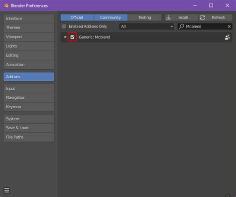 Installation And Updating — Mcblend 1110 Documentation