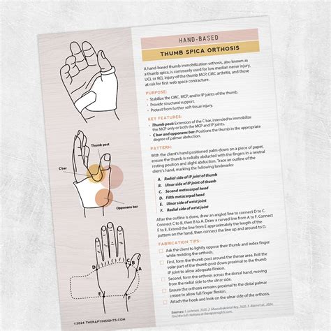 Hand Based Thumb Spica Orthosis Therapy Insights