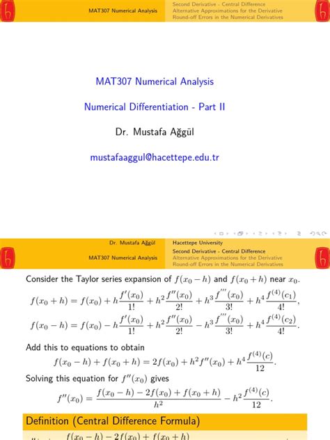 9th Numerical Differentiation Ii Pdf Numerical Analysis Derivative